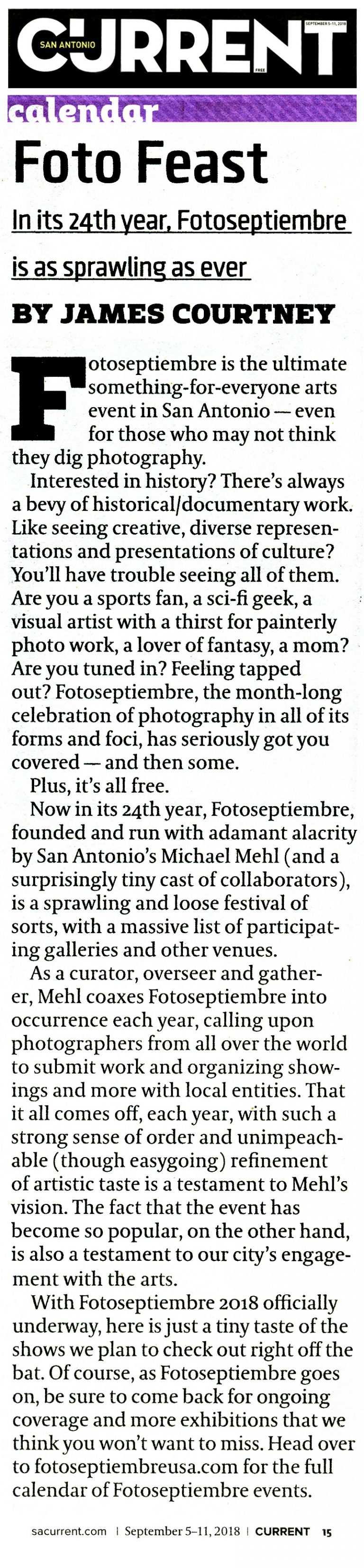 2018 : Michael Mehl : Festival Director – FOTOSEPTIEMBRE USA : In Its ...
